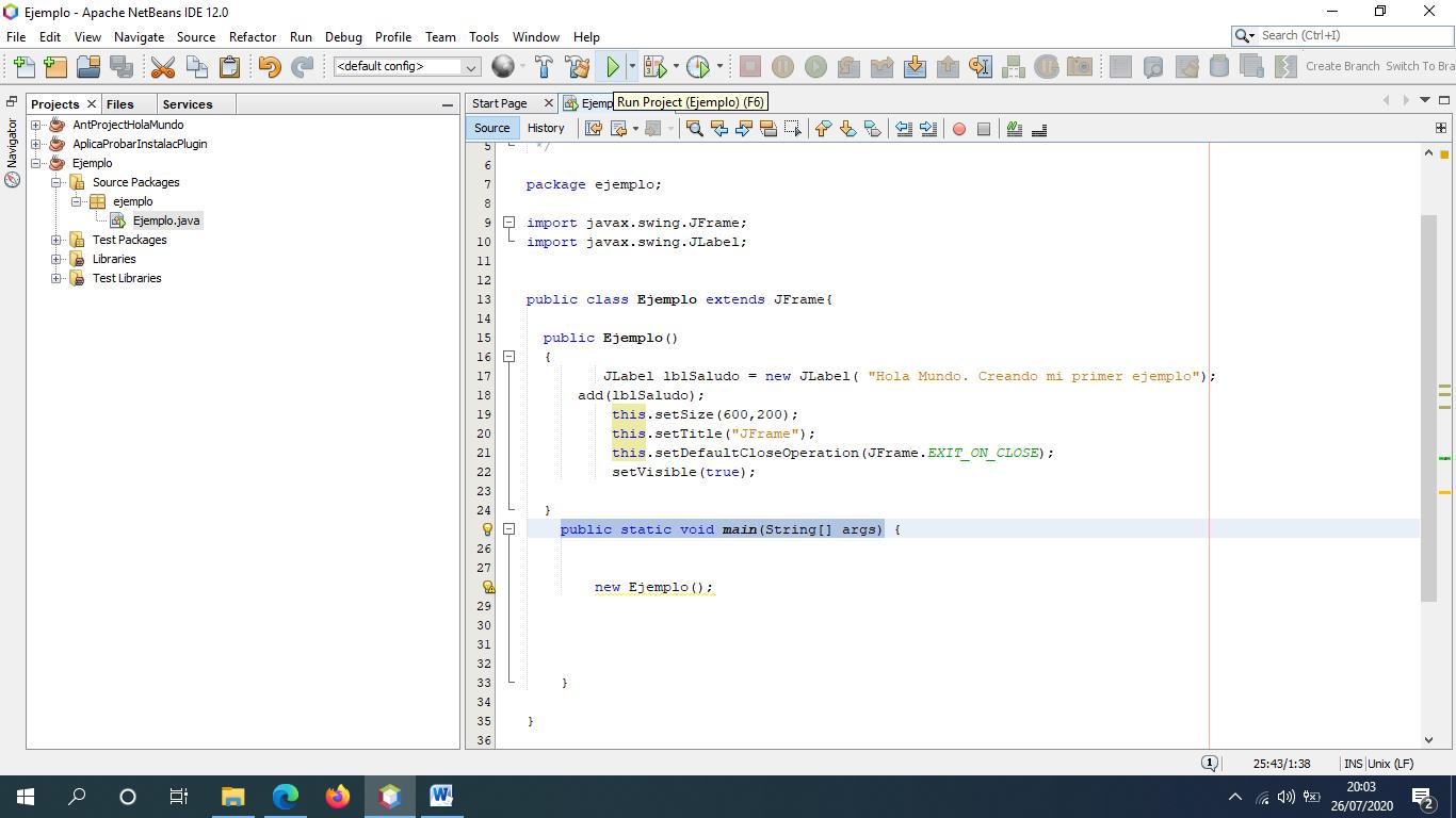 Anexo VIII.- Ejecución de un programa en NetBeans.