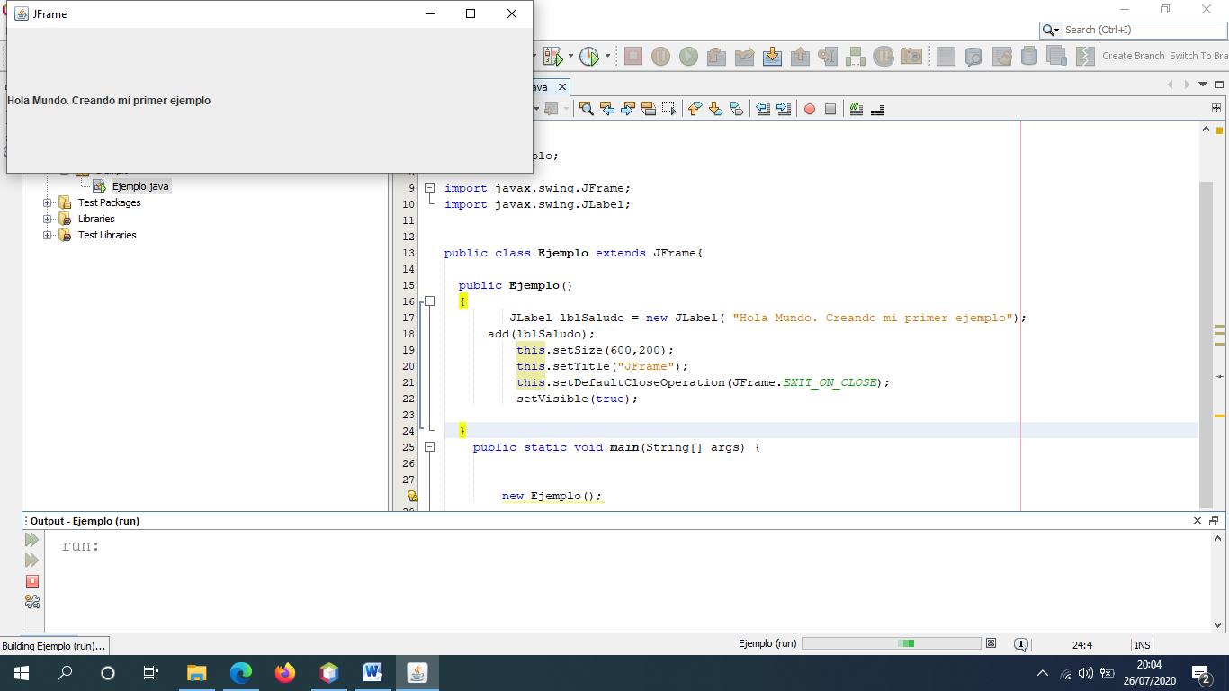 Anexo VIII.- Ejecución de un programa en NetBeans.