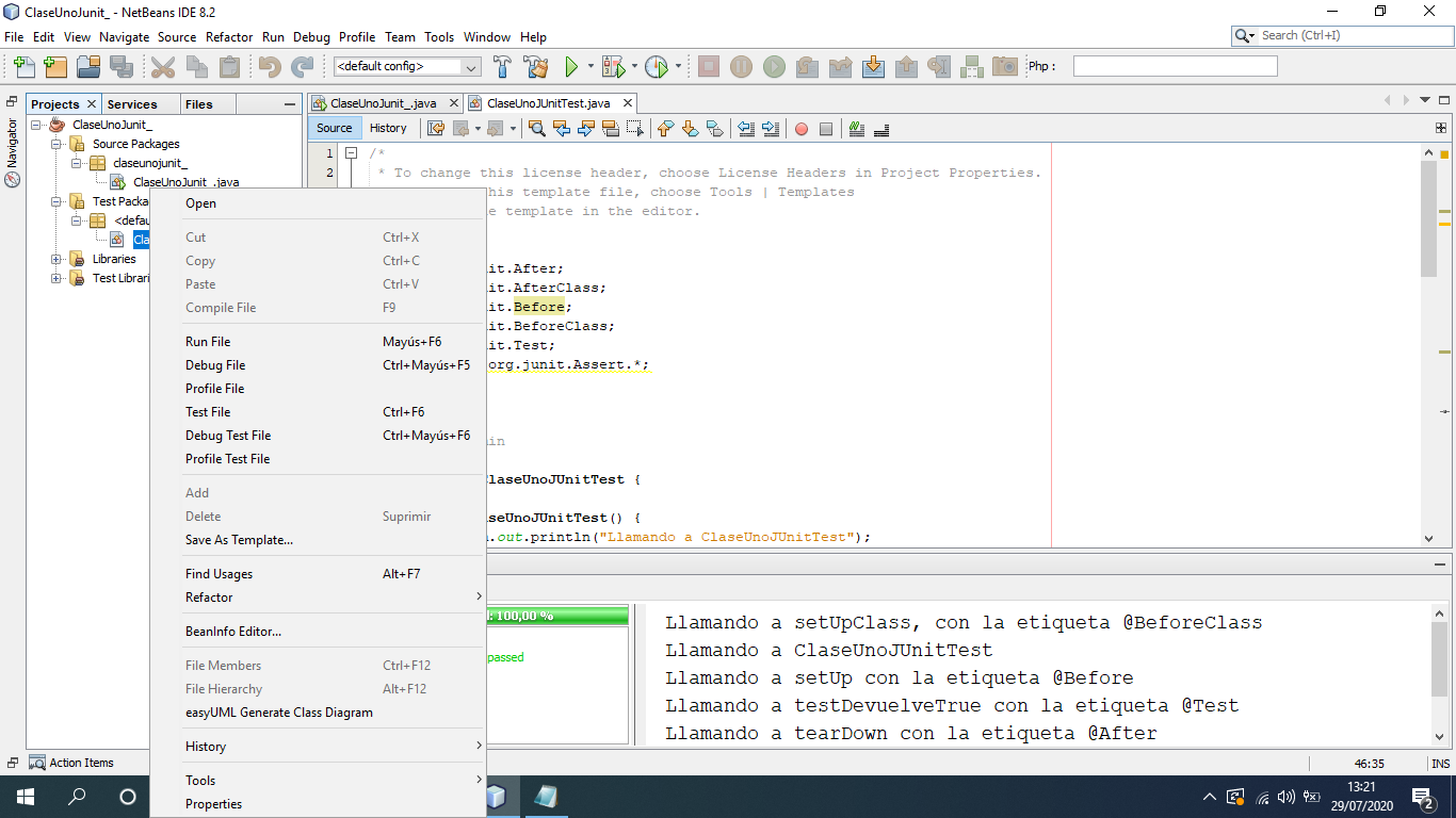 a.2.- Etiquetas JUnit