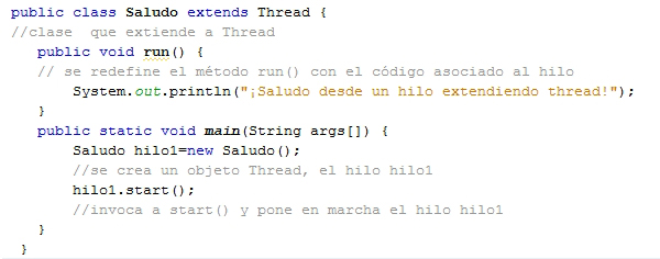 4.1.- Creación de hilos extendiendo la clase Thread. | PSP_02