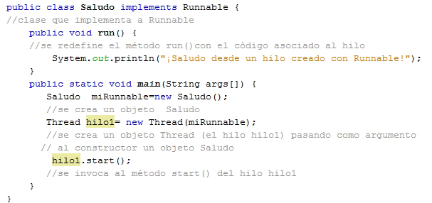 4.2.- Creación de hilos mediante la interfaz Runnable. | PSP_02