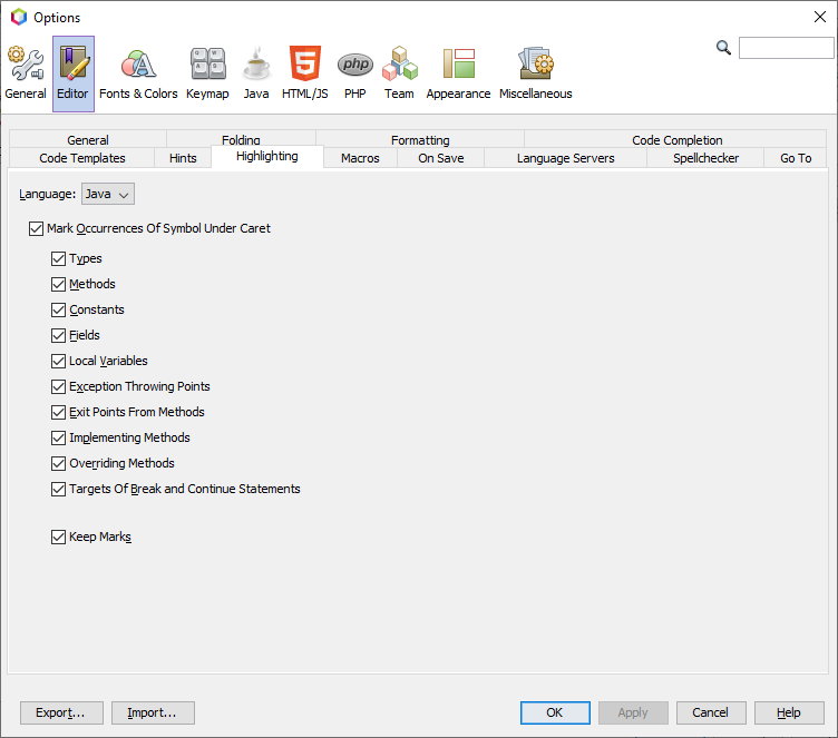Anexo IV.- Configuración y personalización de NetBeans.
