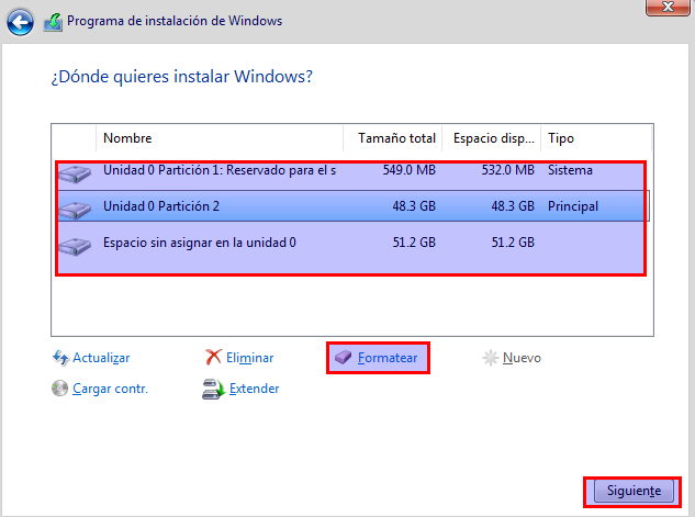 9.5.- PASO 5. Instalación de Windows. | SI01_Contenidos
