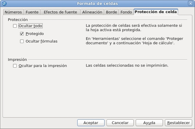 10.- Seguridad en la hoja de cálculo.